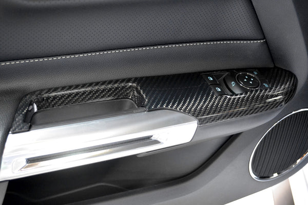 Ford Mustang Carbon Fiber Window Switch Panel - CarbonArt - Carbon ...